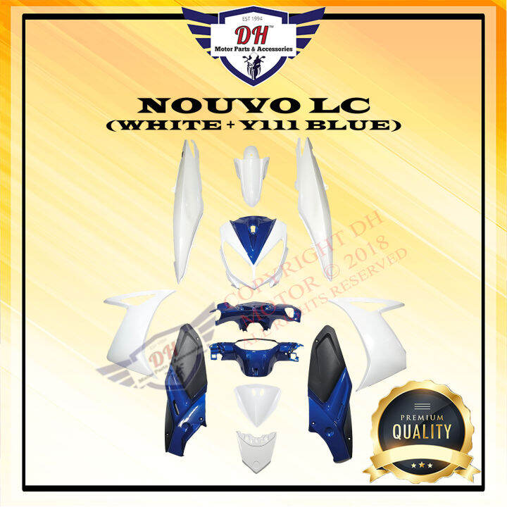 NOUVO LC COVER SET (WHITE + Y111 BLUE) YAMAHA NOUVO LC | Lazada