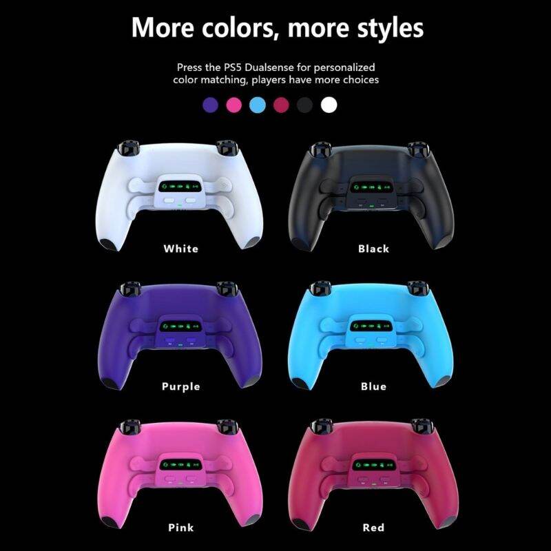 สำหรับ PS5 Controller Remappable Kit Back Shell และปุ่มย้อนกลับ 4 ปุ่ม ...