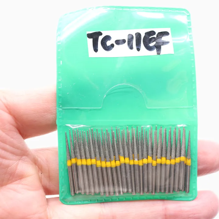 1Pack/50Pcs Dental Diamond FG High Speed Burs for Teeth Polishing 1.6mm TC-11EF | Lazada PH