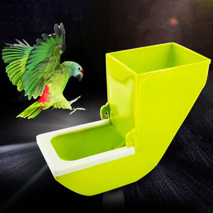 huanhuang® Bird Parrot Feeder Seed Serving Tray Hanging Cage Outdoor ...