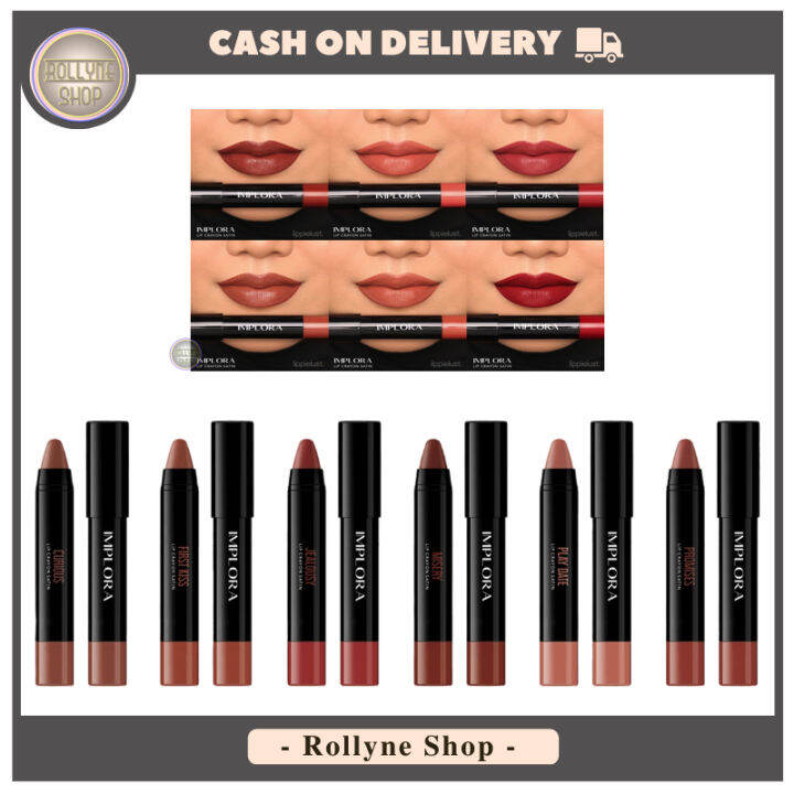 Implora Lip Crayon Satin Lipstick Crayon | Lazada Indonesia