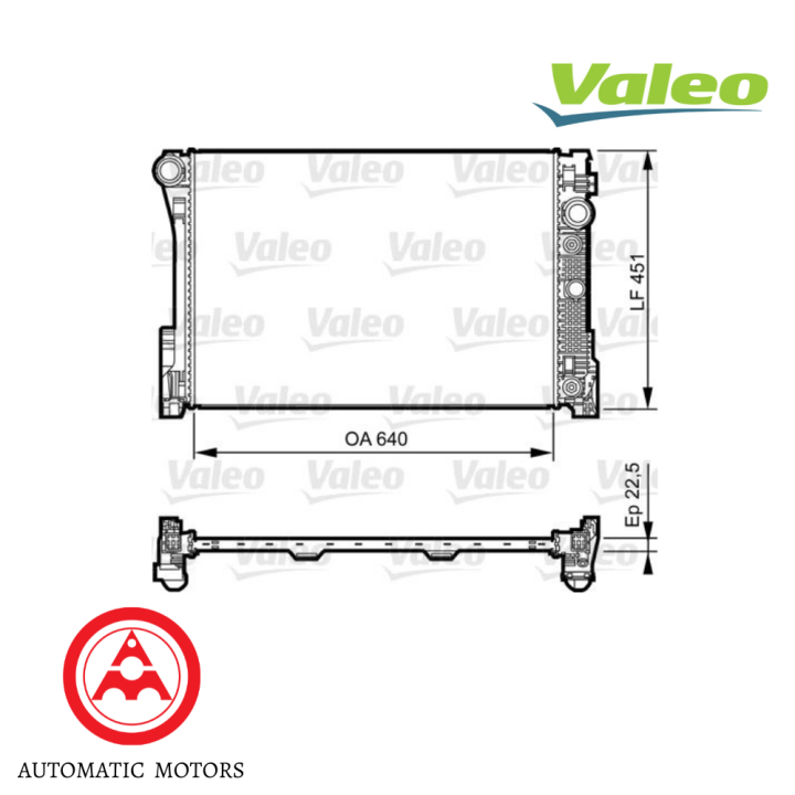 Mercedes Benz Valeo Radiator W172 W204 W207 W212 2045004303 2045000203 ...