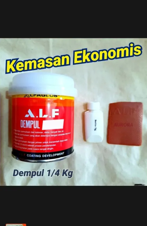 Dempul Alfa Alfaglos Seperempat Kg Polyester Putty 2 komponen Plus Obat ...