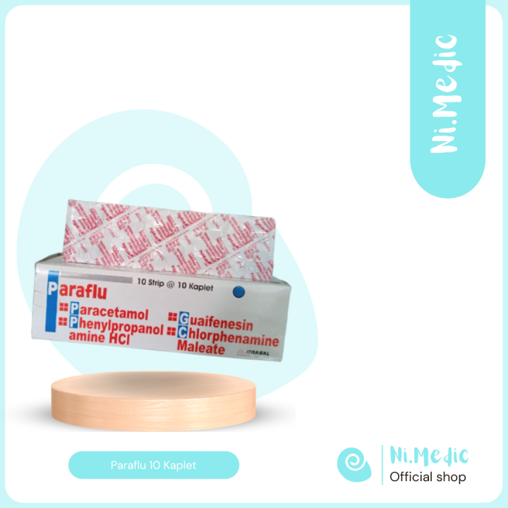 PARAFLU 10 KAPLET | Nimedic | Obat rasa nyeri, gejala flu yang disertai ...