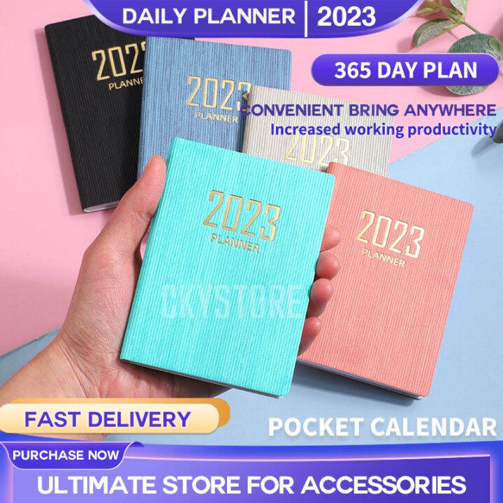 365 Day 2023 A7 Size Mini Pocket Planner PU Leather Small but Powerful ...