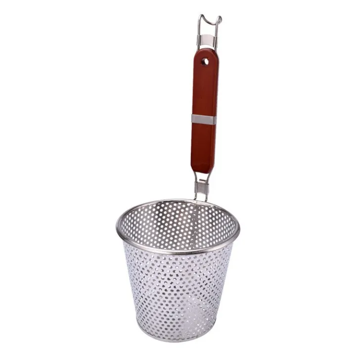 Stainless Steel Mesh Food Dumpling Ramen Noodle Strainer Basket Ship ...