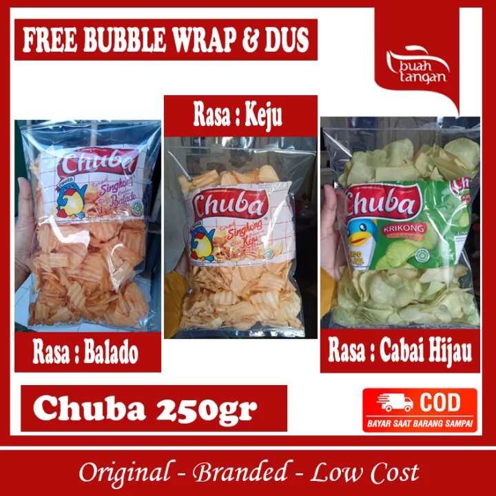 Chuba Singkong Snack Original Branded Buah Tangan Kemasan 250gr ...