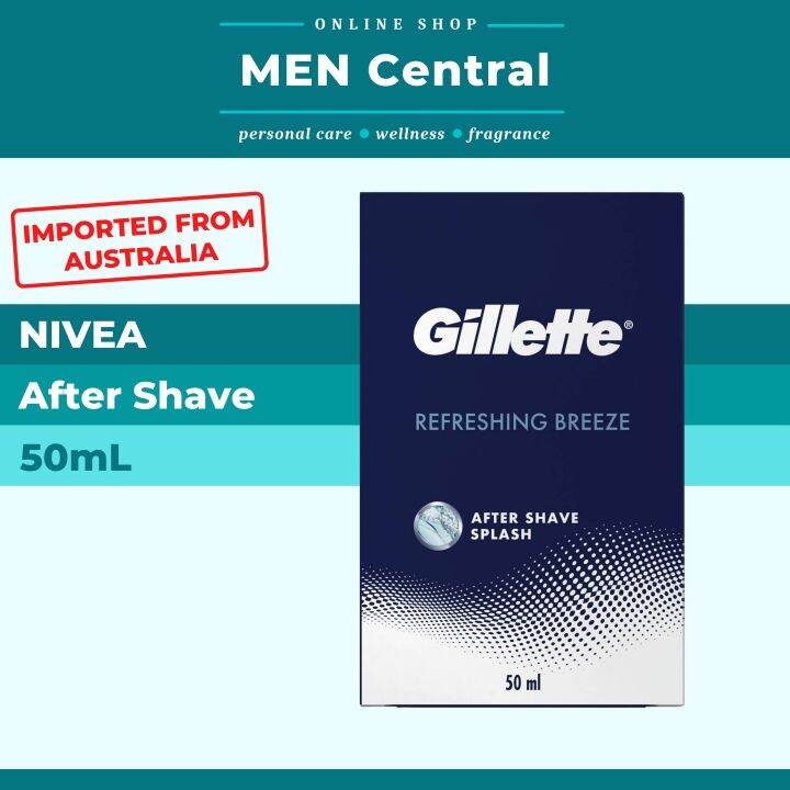 Gillette Refreshing Breeze Aftershave Splash, 50mL | Lazada PH