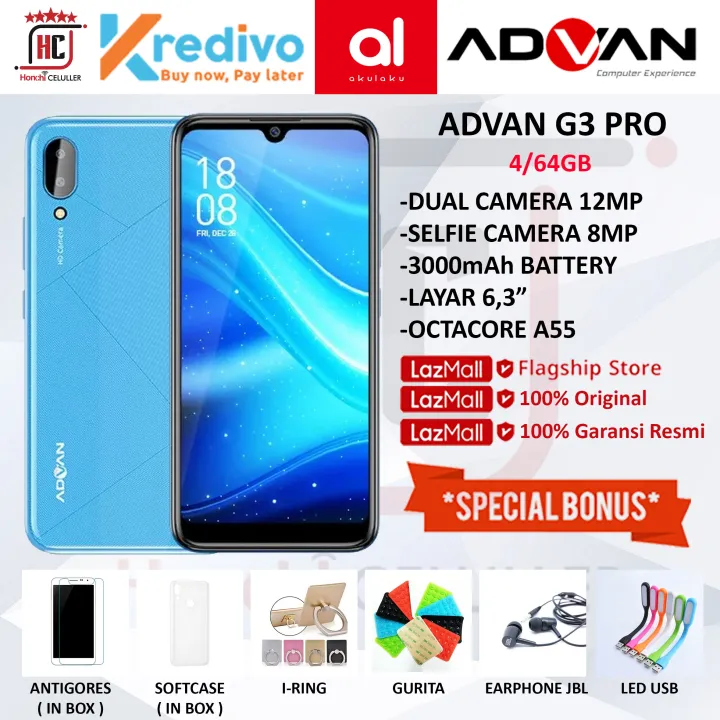ADVAN G3 PRO 4/64GB GARANSI RESMI ORIGINAL BONUS | Lazada Indonesia