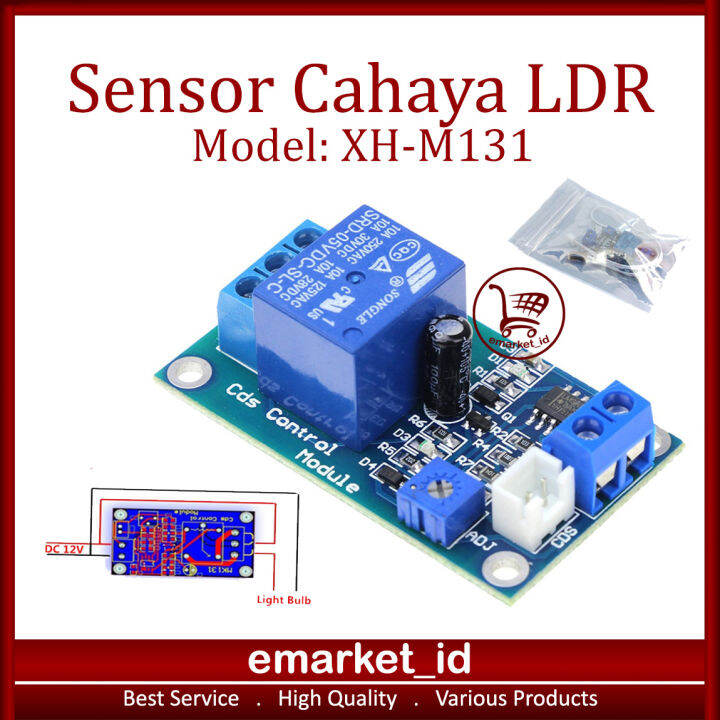 Sensor Cahaya LDR XH-M131 / Relay Saklar 5V 12V 24V M131 Output Lampu Otomatis | Lazada Indonesia