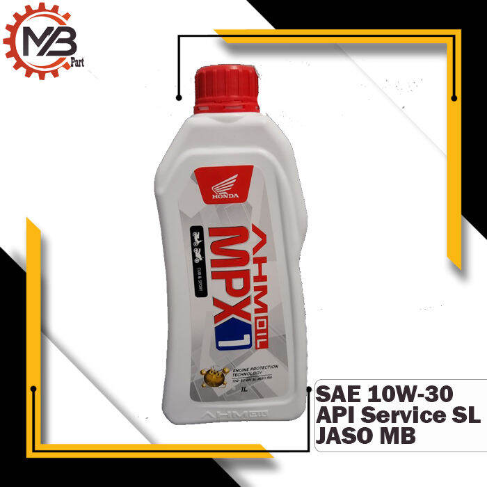 Oil AHM Oli MPX 1 Motor Bebek 4Tak SAE 10W-30 SL JASO MA Ukuran 800ML dan 1Liter | Lazada Indonesia