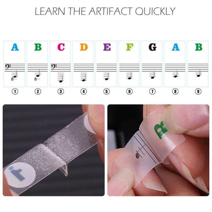 Transparent Piano Keyboard Sticker Key Electronic Keyboard Piano ...