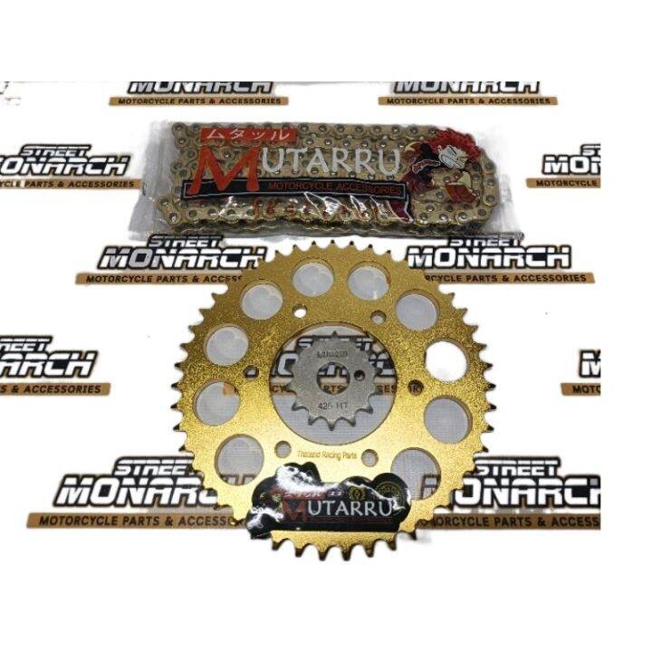 MUTARRU HEAVY DUTY STEEL GOLD CHAIN SET THAILAND FOR SNIPER 150/155 VVA ...