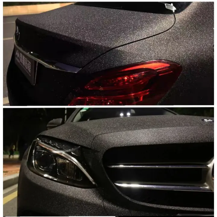 Black Glitter Diamond Shiny Vinyl Films Wrap Car Sticker Auto ...