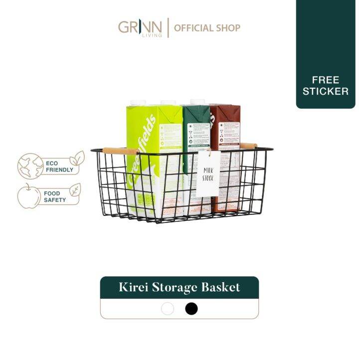 Grinn Living Keranjang Penyimpanan Kirei Storage Box Organizer Besi Aesthetic | Lazada Indonesia