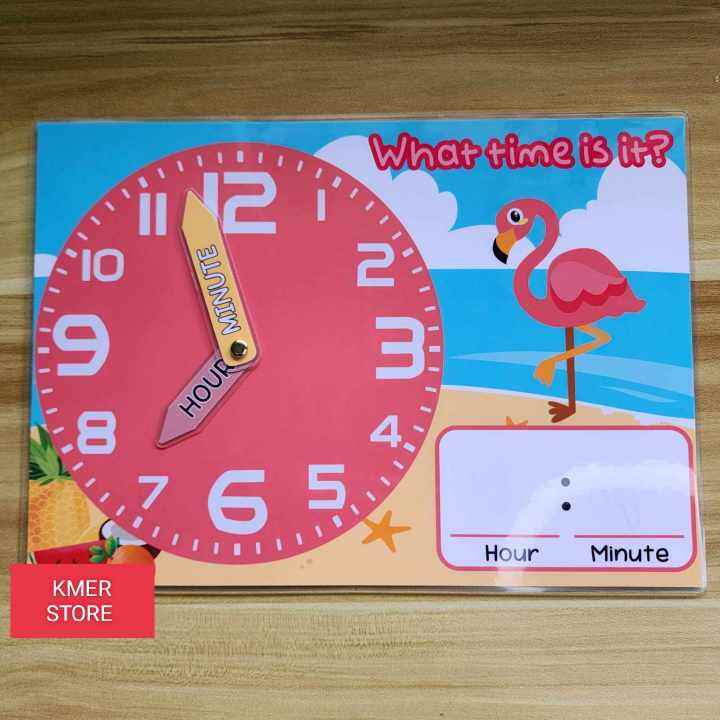 Educational Laminated Clock Telling Time for Kids | Lazada PH