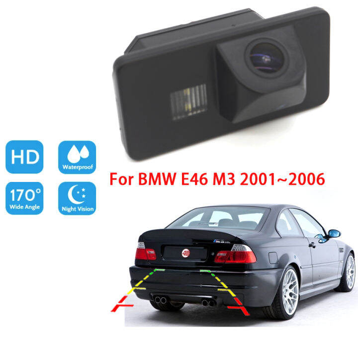 รถมองหลังสำรองที่จอดรถย้อนกลับกล้องสำหรับ BMW E46 M3 2001 2002 2003 ...