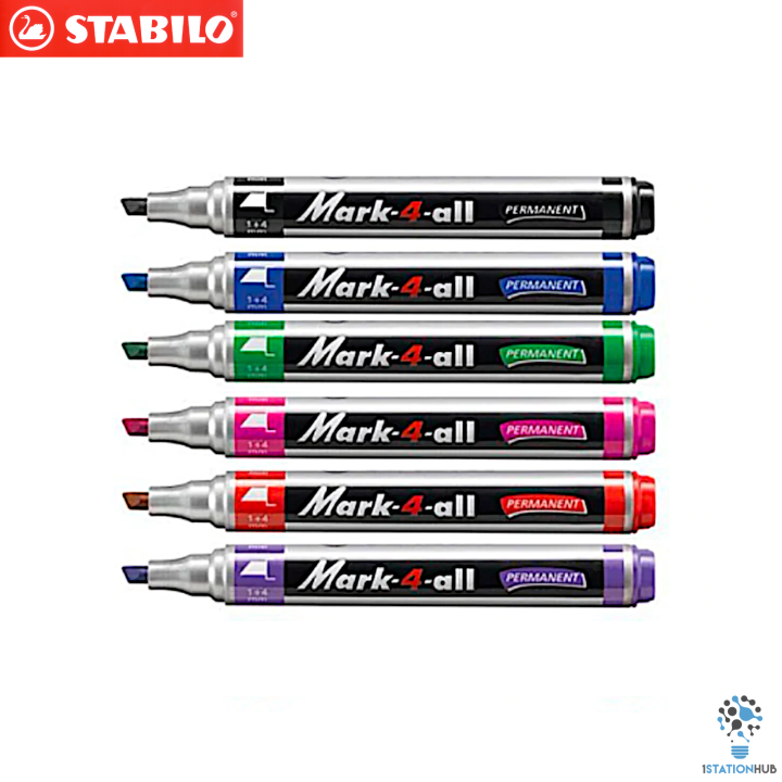 Stabilo Mark-4-All Permanent Marker - Chisel Tip | Home Office School ...