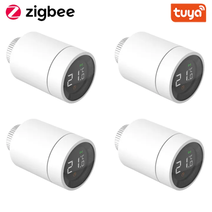 Tuya Smart ZigBee Radiator Actuator TRV Programmable Thermostatic Radiator Valve Temperature ...