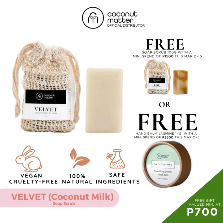 Coconut Matter Coconut Soap Scrub Velvet (Coconut Milk) 100g | Lazada PH