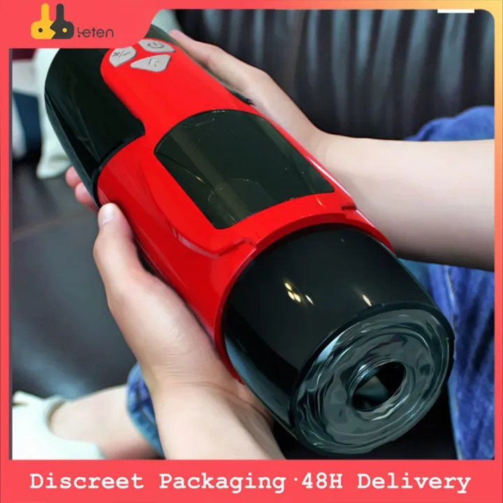 Leten real vagina vacuum sucking silicone sex toy for male Automatic telescopic rotating male ...