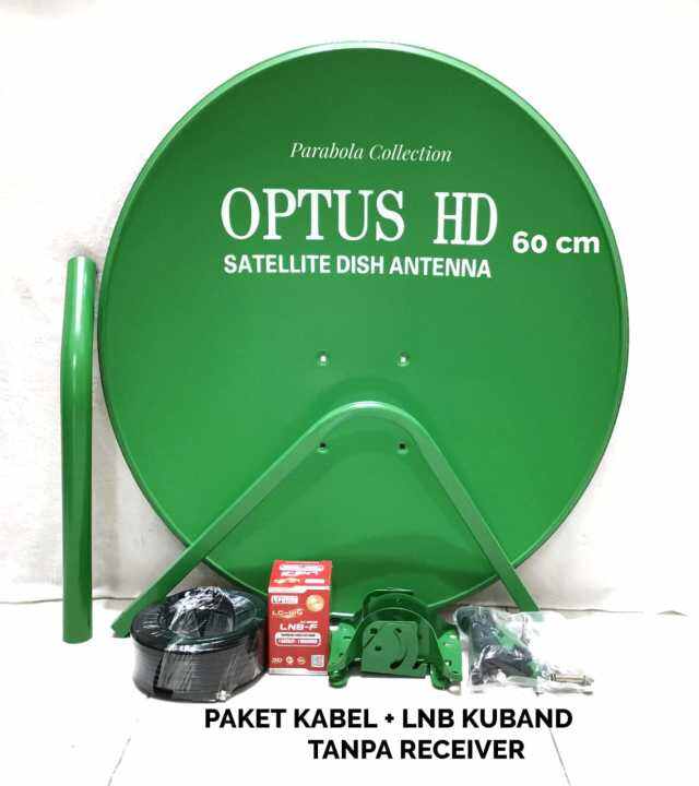 Paket Parabola Optus Hijau 60 cm Termasuk Kabel dan Lnbf Kuband Belum ...