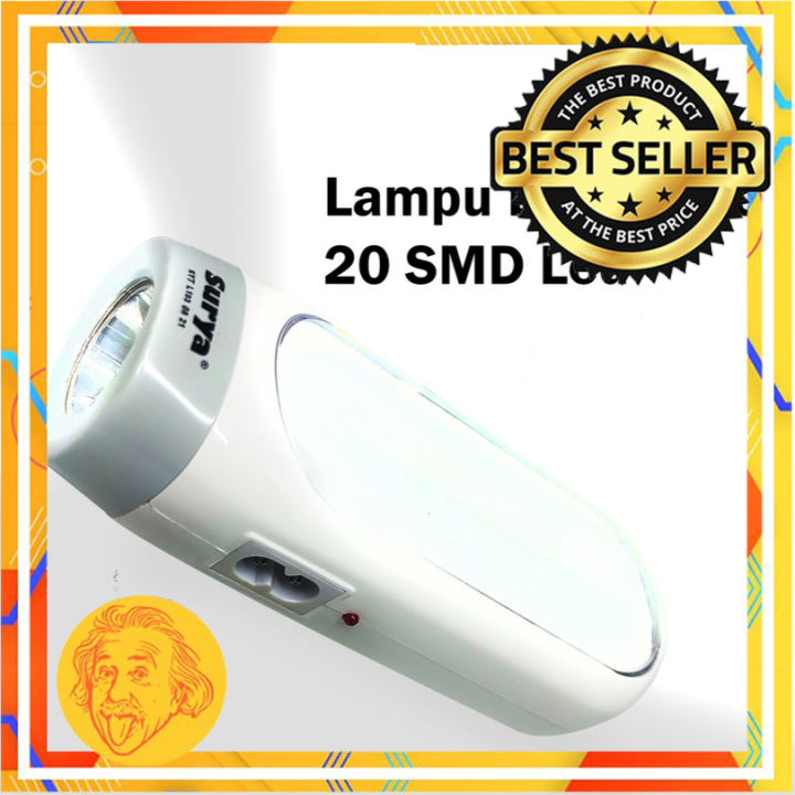 (FREE BUBBLEWRAP) Lampu Senter SURYA SYT L103 20 SMD LED Emergency Rechargeable by Einstein ...