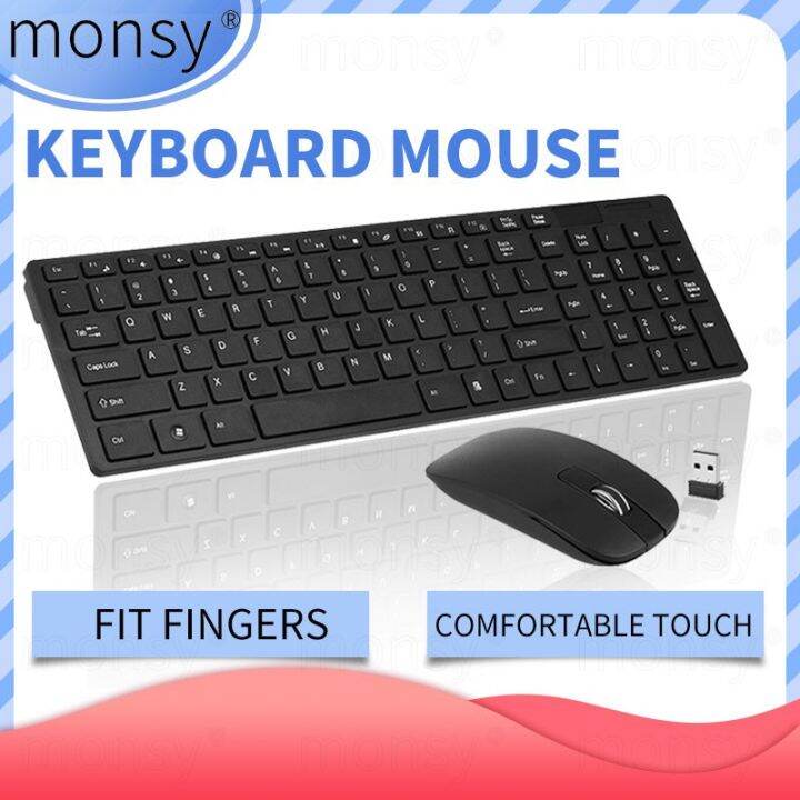 Keyboard And Mouse Set Computer Office Game Button Wireless Mouse ...