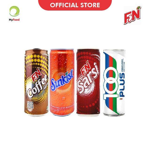 F&N MINUMAN KALENG F&N MINUMAN BERKARBONASI /COFFE SODA/SUNKIST/100 ...
