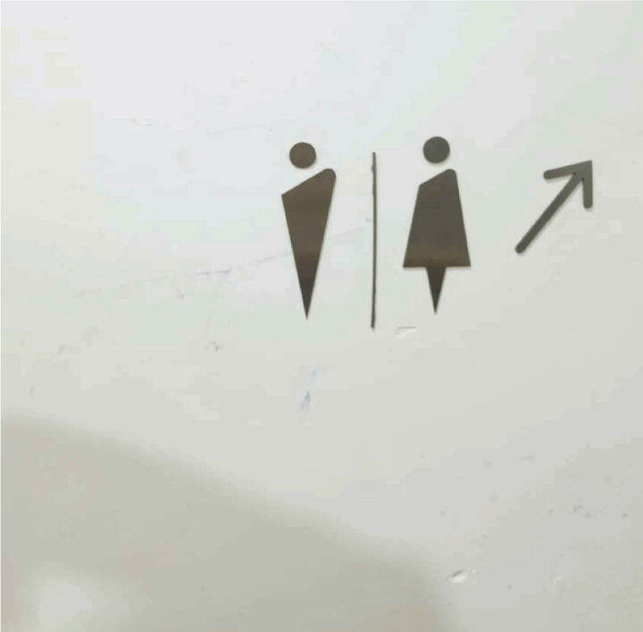 Stainless Steel modern TOILET SIGNAGE DIRECTION SIGN PAPAN ARAH TANDAS ...