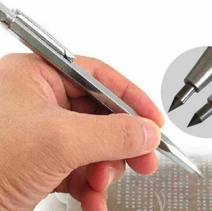 Pen Ukir Metal Grafir kayu Gelas Logam Aluminium Flexsteel Tungsten ...