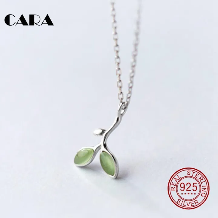 ใหม่สุภาพสตรีที่สง่างามเงินแท้925 C hocker สร้อยคอใบตาสร้อยคอเสน่ห์ ...