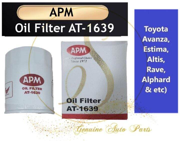 (100% ORIGINAL) APM Oil Filter 90915-YZZE2 Altis Alphard Camry Vellfire ...
