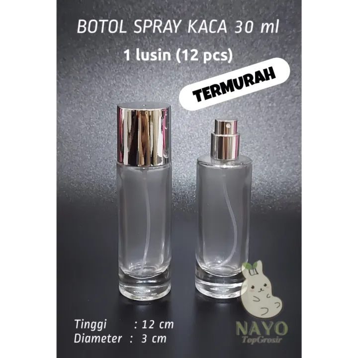 Botol parfum 30ml spray kaca TEBAL refill isi ulang (12 pcs) | Lazada ...