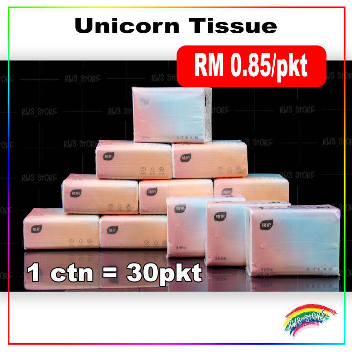 Unicorn Tissue 75pulls x 4ply[Small Pearl Shape Surface] / 100pulls x ...