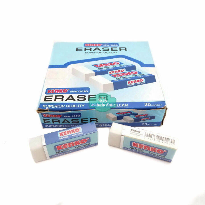 Penghapus Pensil Kenko Eraser ERW 20SQ Besar Setip Putih - 1 Box Isi 20 ...