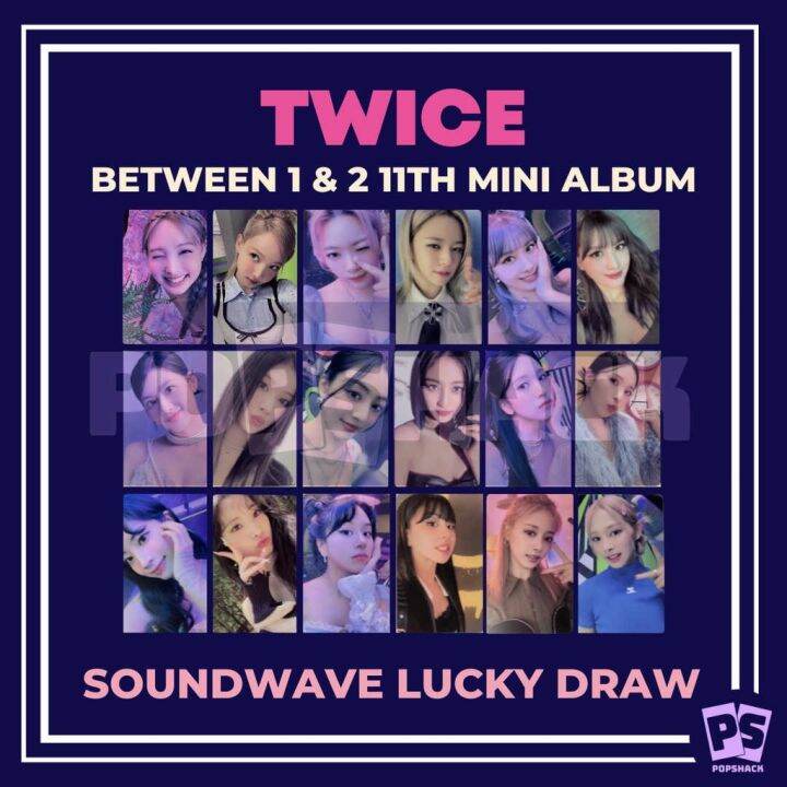 TWICE - Between 1 2 Official Album Soundwave Lucky Draw Photo Bookmark ...