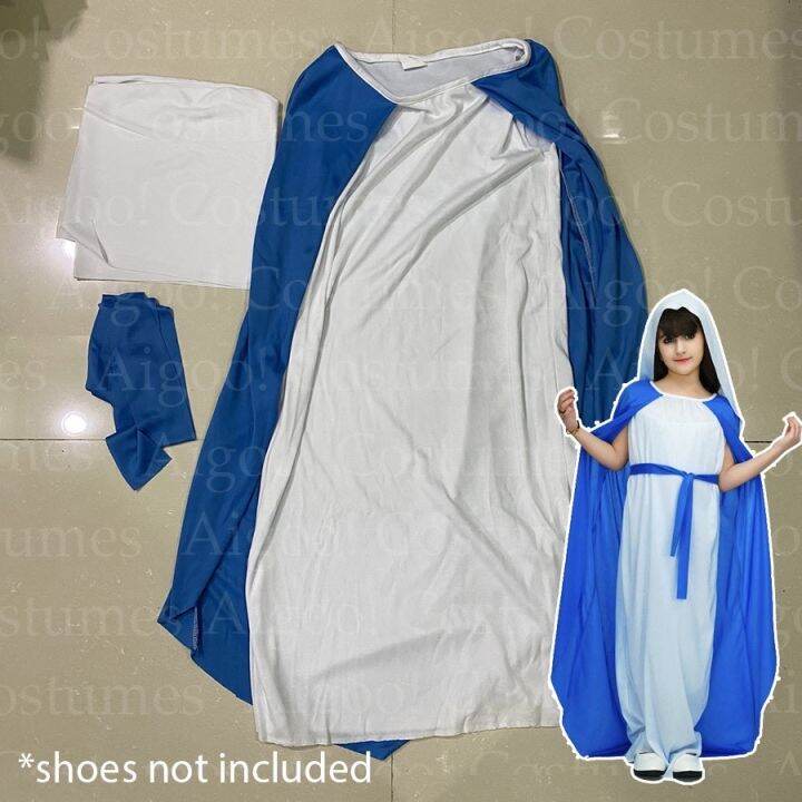 Mama Mary Costume for Kids Mother Mary Cosplay Nativity Biblical Bible ...