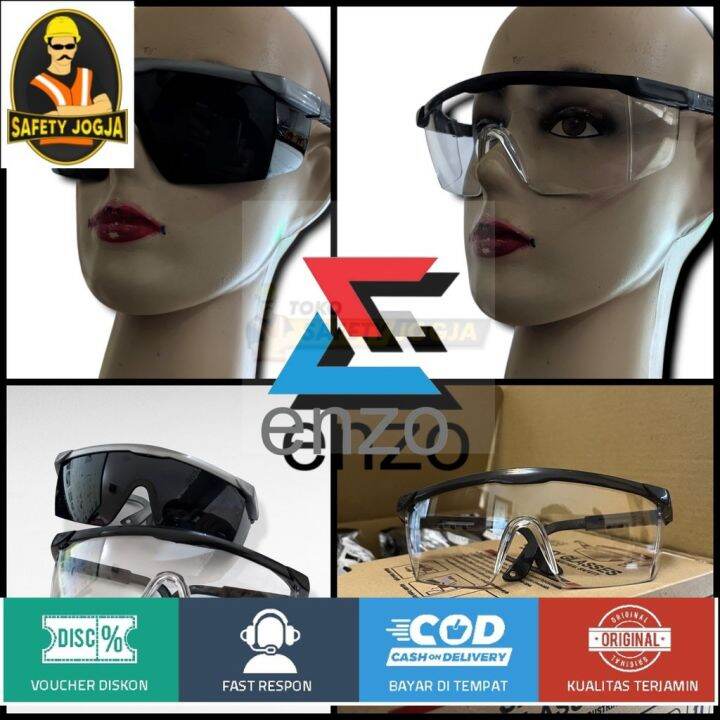 kacamata safety enzo new type ESG 02 enzo safety glasses | Lazada Indonesia