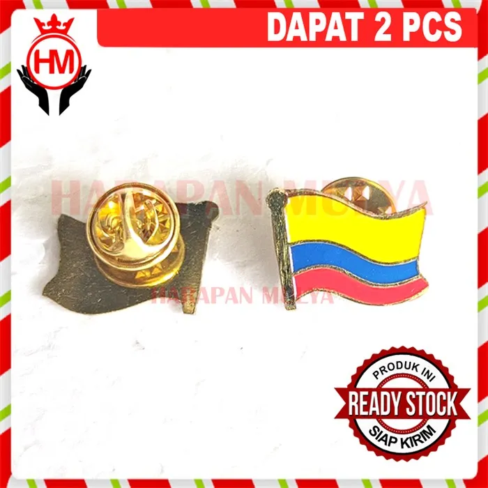 Flag Pin Bendera Negara Pin Bros Bendera Pin Bendera Negara Columbia ...