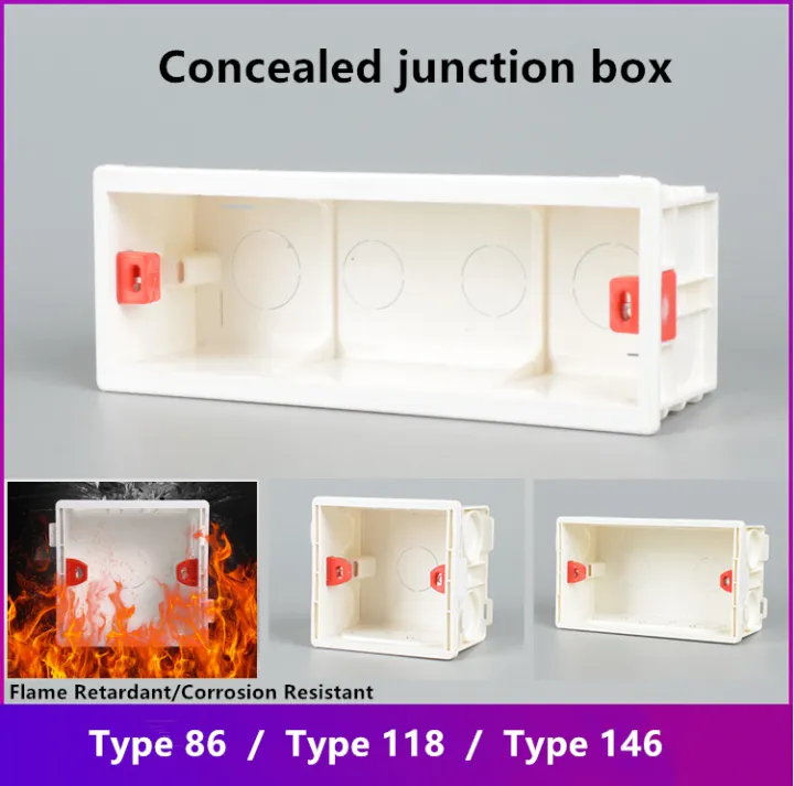 Wall Swit-ch Socket Bottom Box 86/118/146 Type Universal Inside and ...