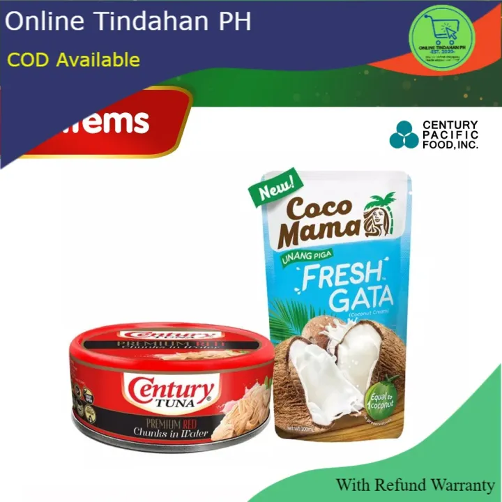Century Tuna Premium Chunks in Water 184g + Coco Mama 200ml | Lazada PH