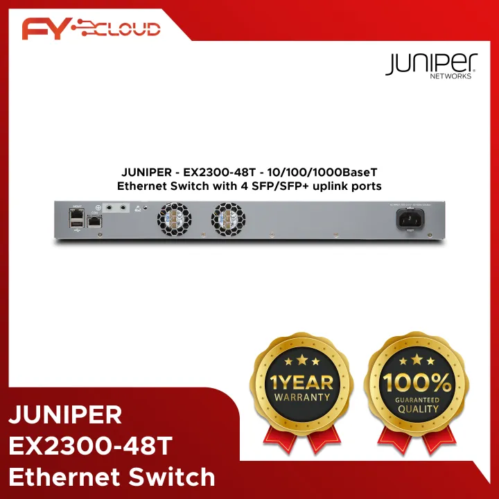 JUNIPER - EX2300-48T - 10/100/1000BaseT Ethernet Switch with 4 SFP/SFP ...