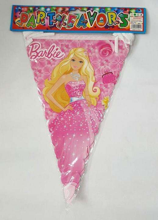 Barbie Party Banderitas Triangle Flag Banner Birthday Christening Party ...