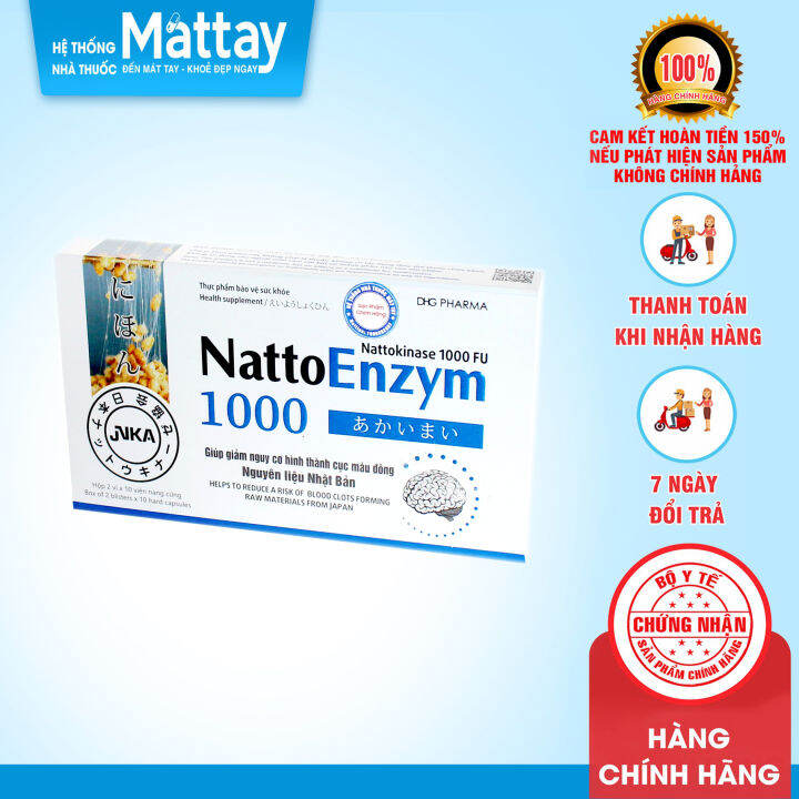 NattoEnzym 1000 - DHG Pharma - Chai 60 Viên - Giảm Nguy Cơ Hình Thành ...