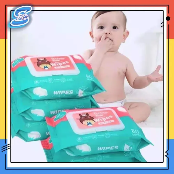 Runbeier Baby Wipes 80pcs per pack ( Non-Alcohol Wet Wipes ) | Lazada PH
