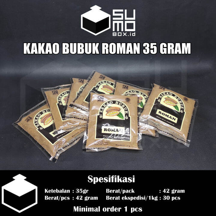 Cocoa powder coklat bubuk roman sachet 35gram / Kakao bubuk Roman ...