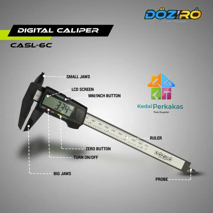 Sketmat Digital Carbon fiber / Skitmat digital / Jangka Sorong Caliper ...