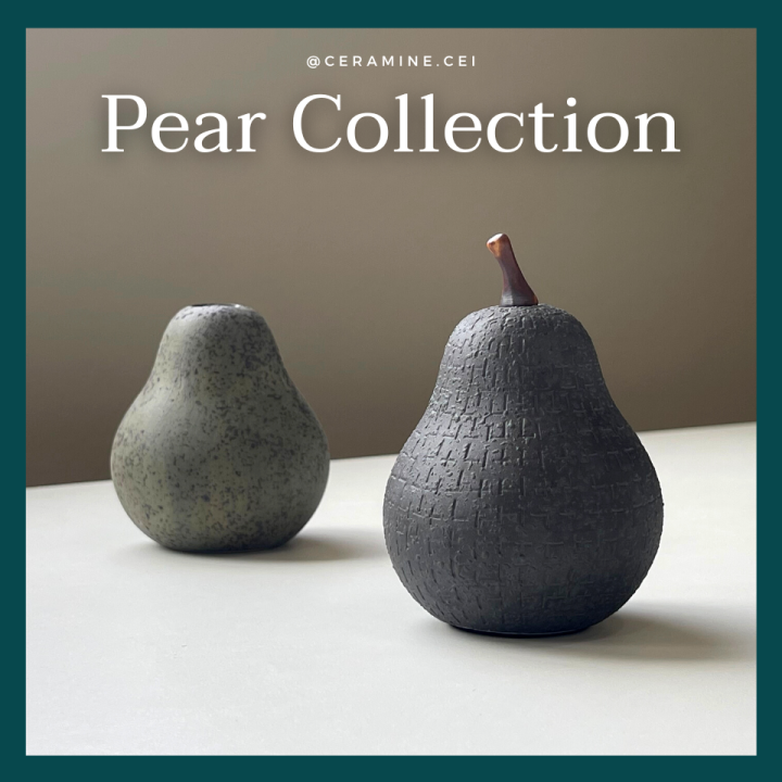 Pear Collection แจกันเนื้อพอชเลน แจกันตกแต่งบ้าน ของตกแต่งมินิมอล Ceramic Vase แจกันเซรามิค เกรด ...