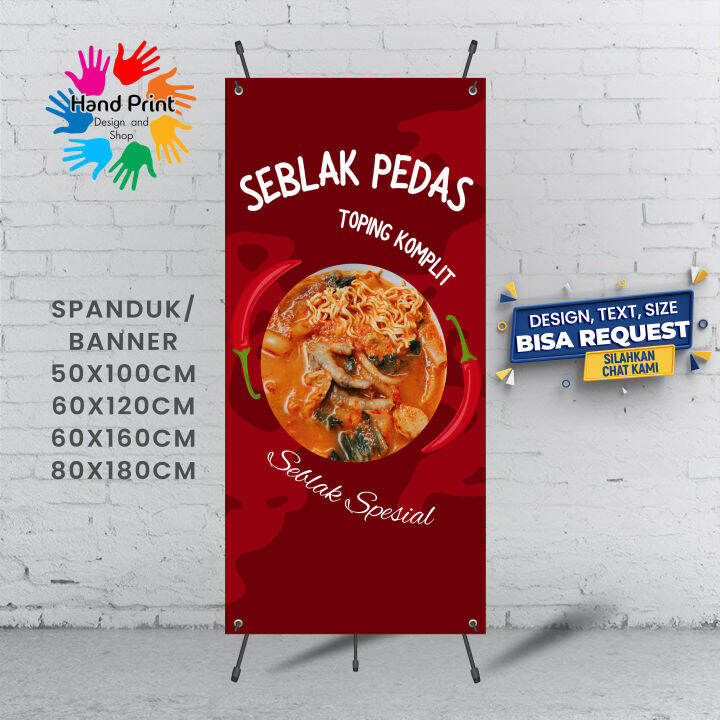 SPANDUK BANNER Seblak Pedas Ceker Basah Makanan Bisa Request Desain ...